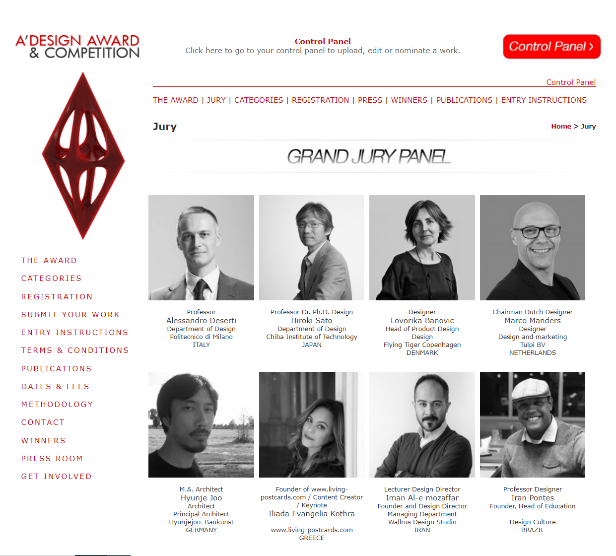 GRAND JURY PANEL for A‘ Design Award – Hyunje Joo_Baukunst